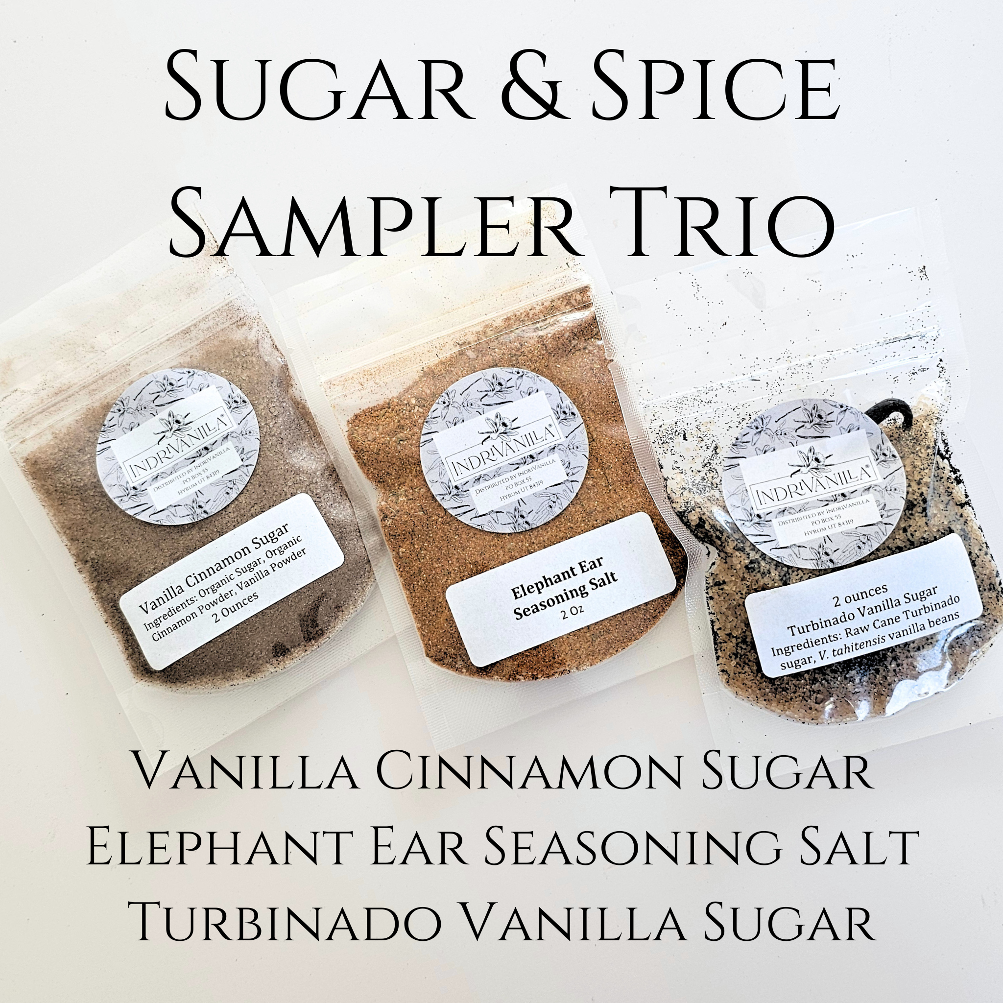 Sugar & Spice Sampler Trio – IndriVanilla